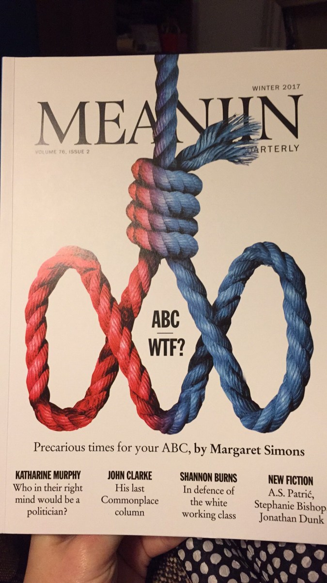 A culturally ambitious nation? / Meanjin Winter 2017 – ESTHER ANATOLITIS